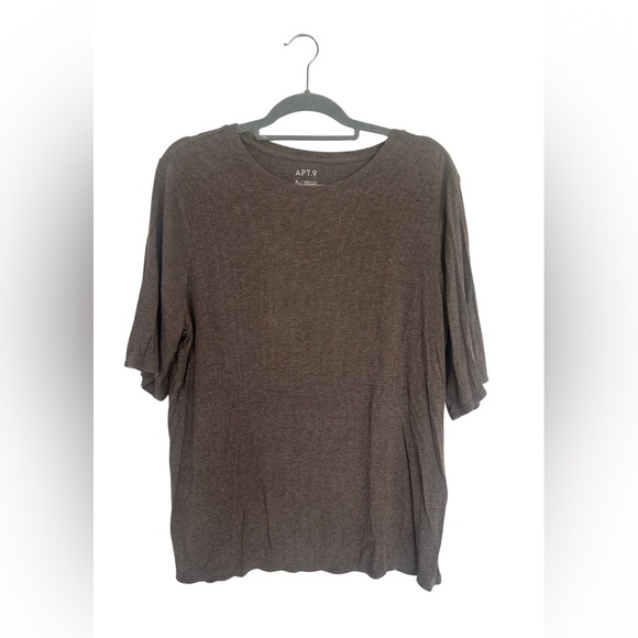 Apt. 9 | Tops | Apt9 Womens Brown Ribbed Short Sleeve Top Size Xl ...
